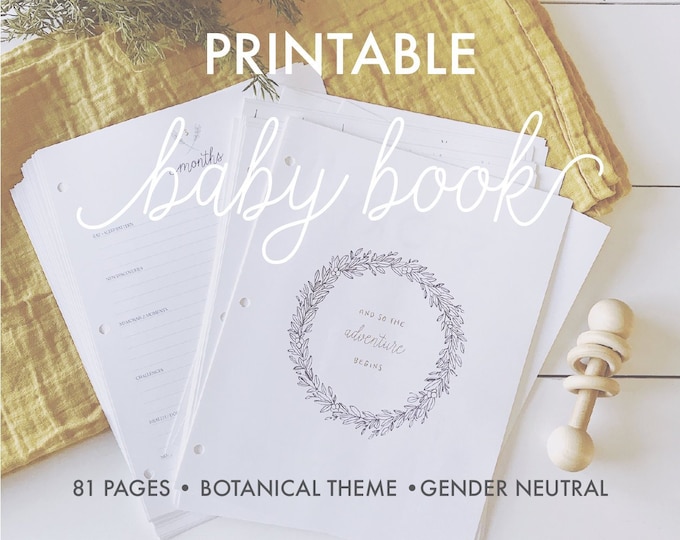 Baby Book Template Printable. Custom Baby Book Shower Gift. - Etsy