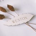 Wooden Personalized Name Tags. Custom Leaf Design Name Tags. Table ...