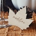 Holiday Table Setting Name Tags. Wooden Engraved Name Tags. Leaf Shape ...