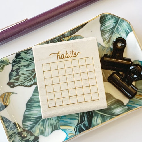 Rubber Stamp Habit Tracker Circle - Etsy