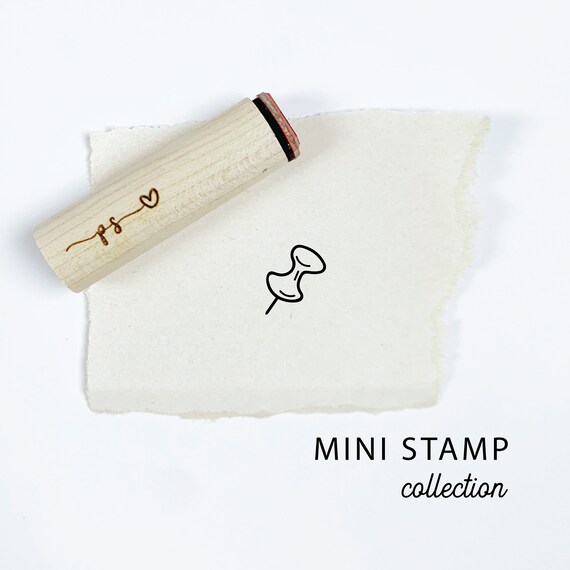 Mini PUSH PIN Stamp. Rubber Planner Stamp. Bujo Bullet | Etsy