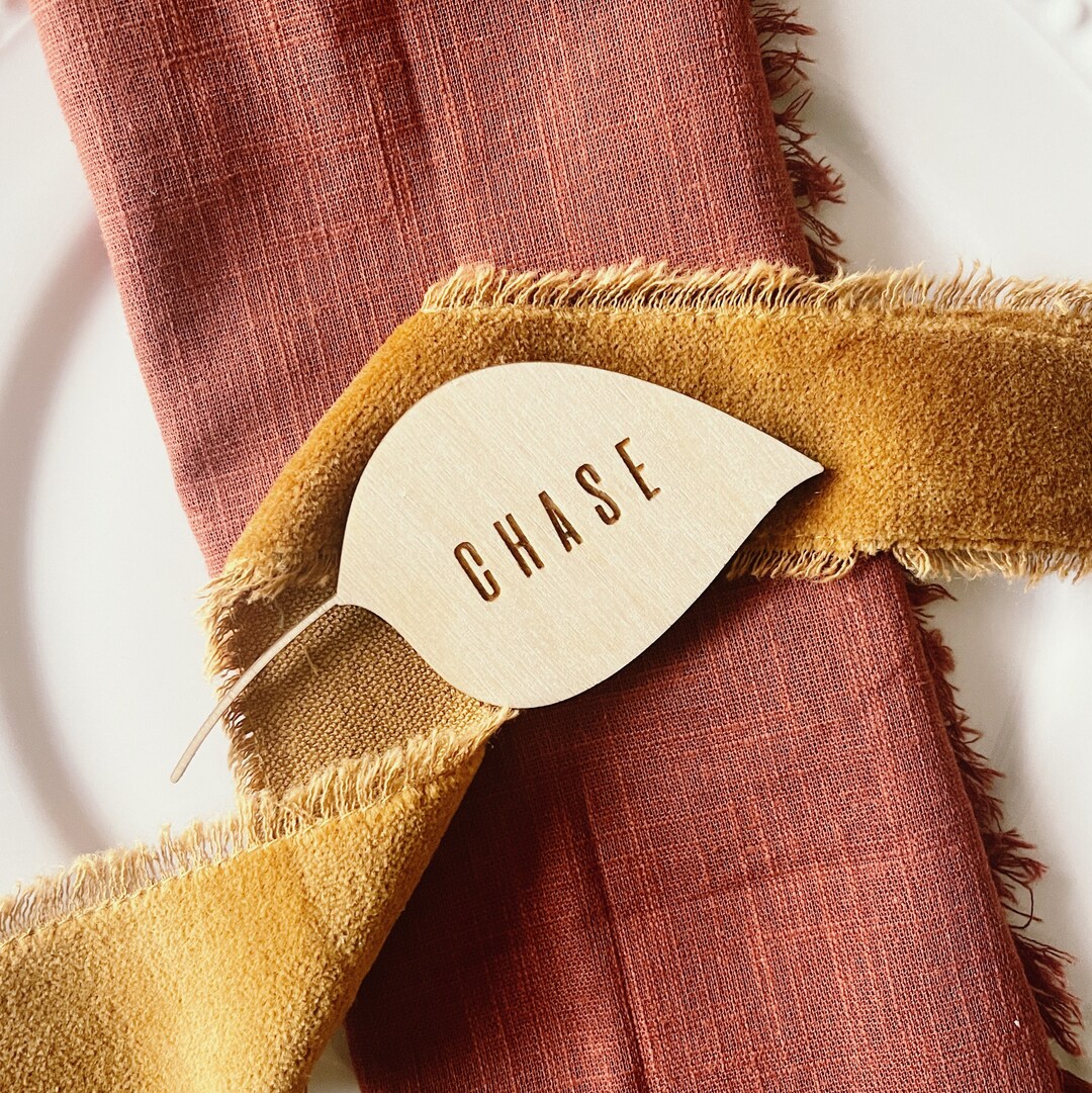 Thanksgiving Table Setting Name Tags. Leaf Table Setting Tags. Fall ...
