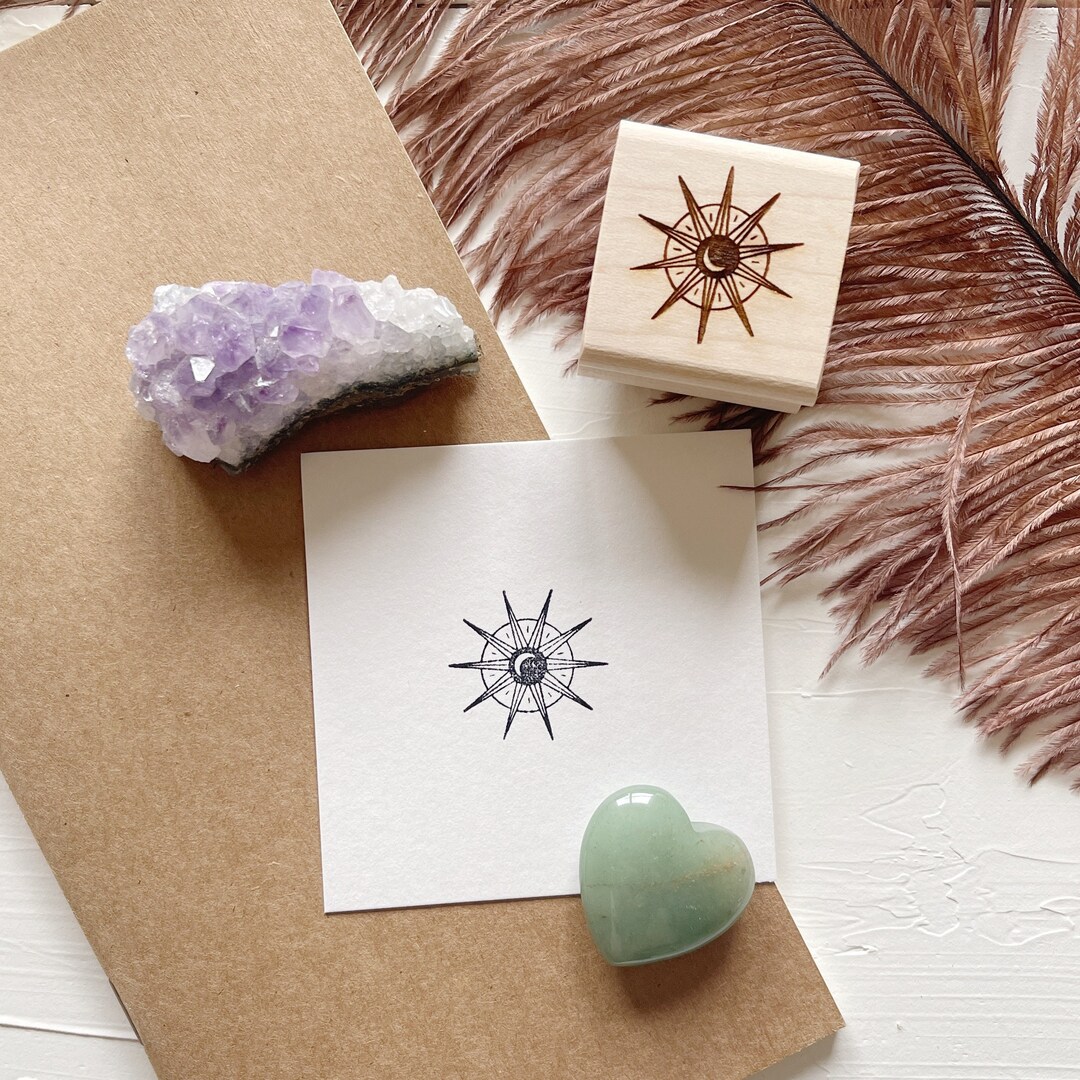 Starburst Moon Stamp. Celestial Stamp. Planner Stamp. Journaling Stamp ...