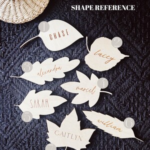 Fall Leaf Name Tags. Fall Table Decor. Modern Boho Fall Table Decor ...