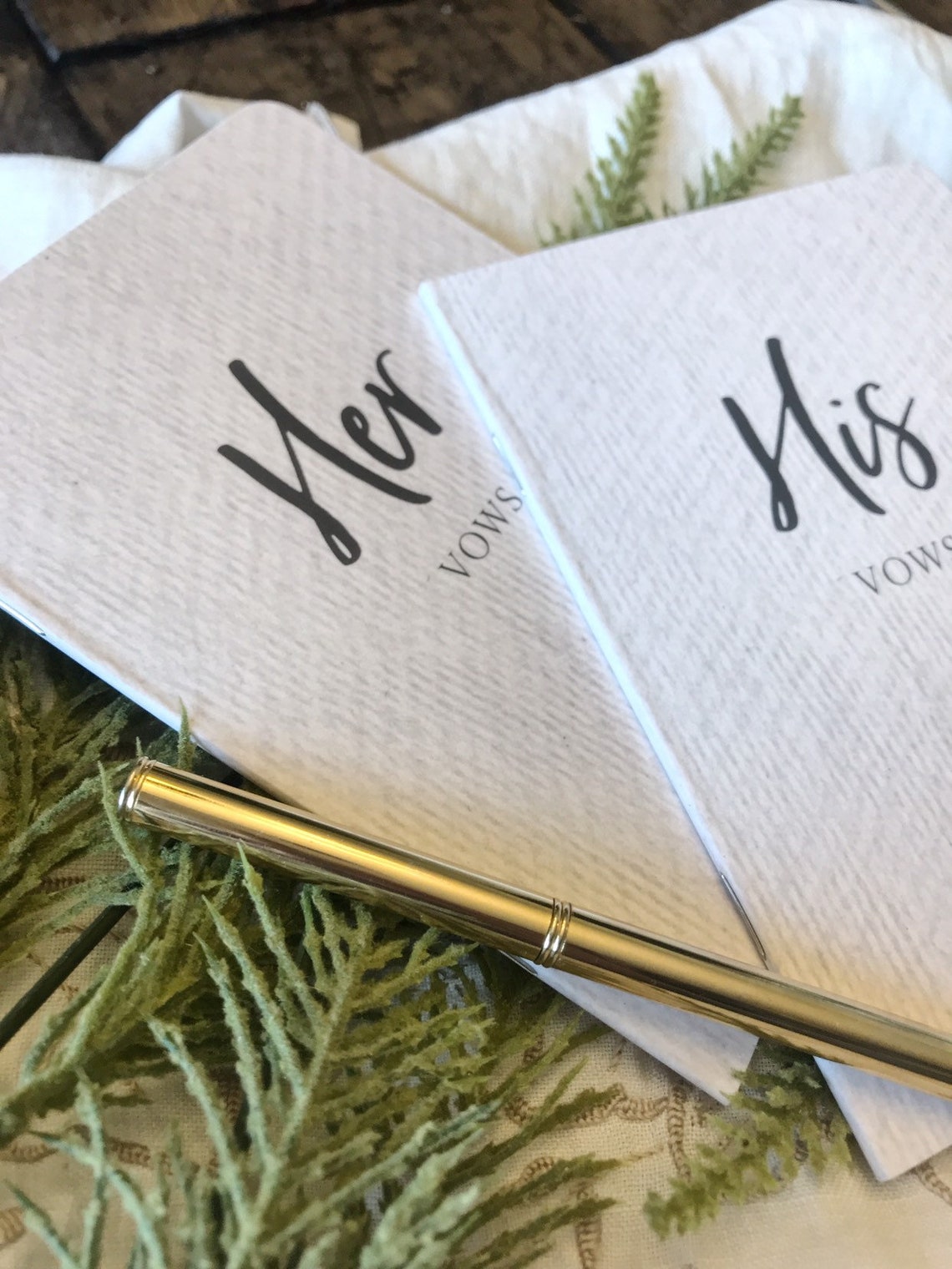 Wedding Vow Books Set of 2. Customized Wedding Vows keepsake. | Etsy