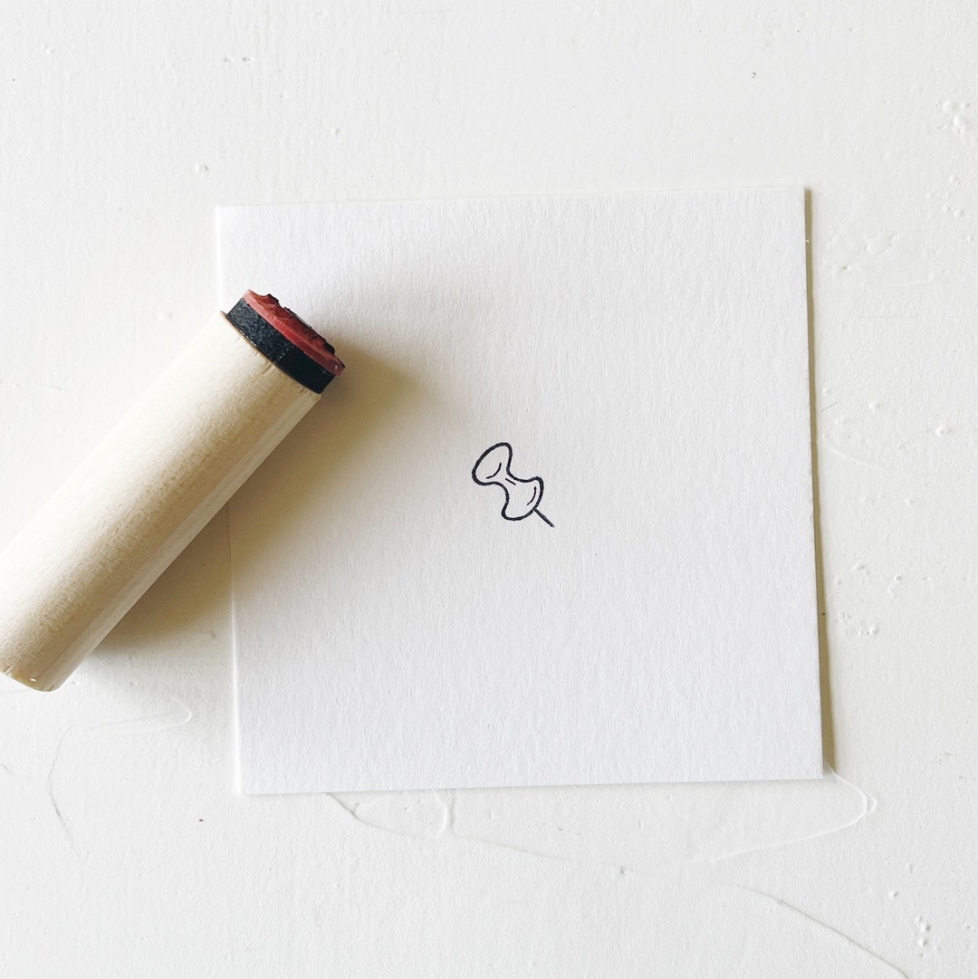 Mini PUSH PIN Stamp. Rubber Planner Stamp. Bujo Bullet Journaling Stamp ...