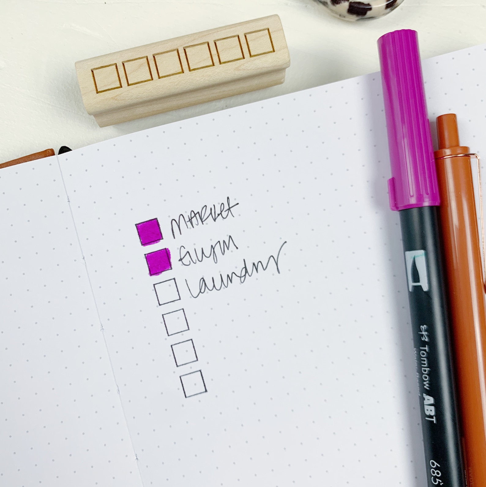 Bullet Journal Stamp. Check Box Stamp. Bujo Stamp. Planner - Etsy Denmark