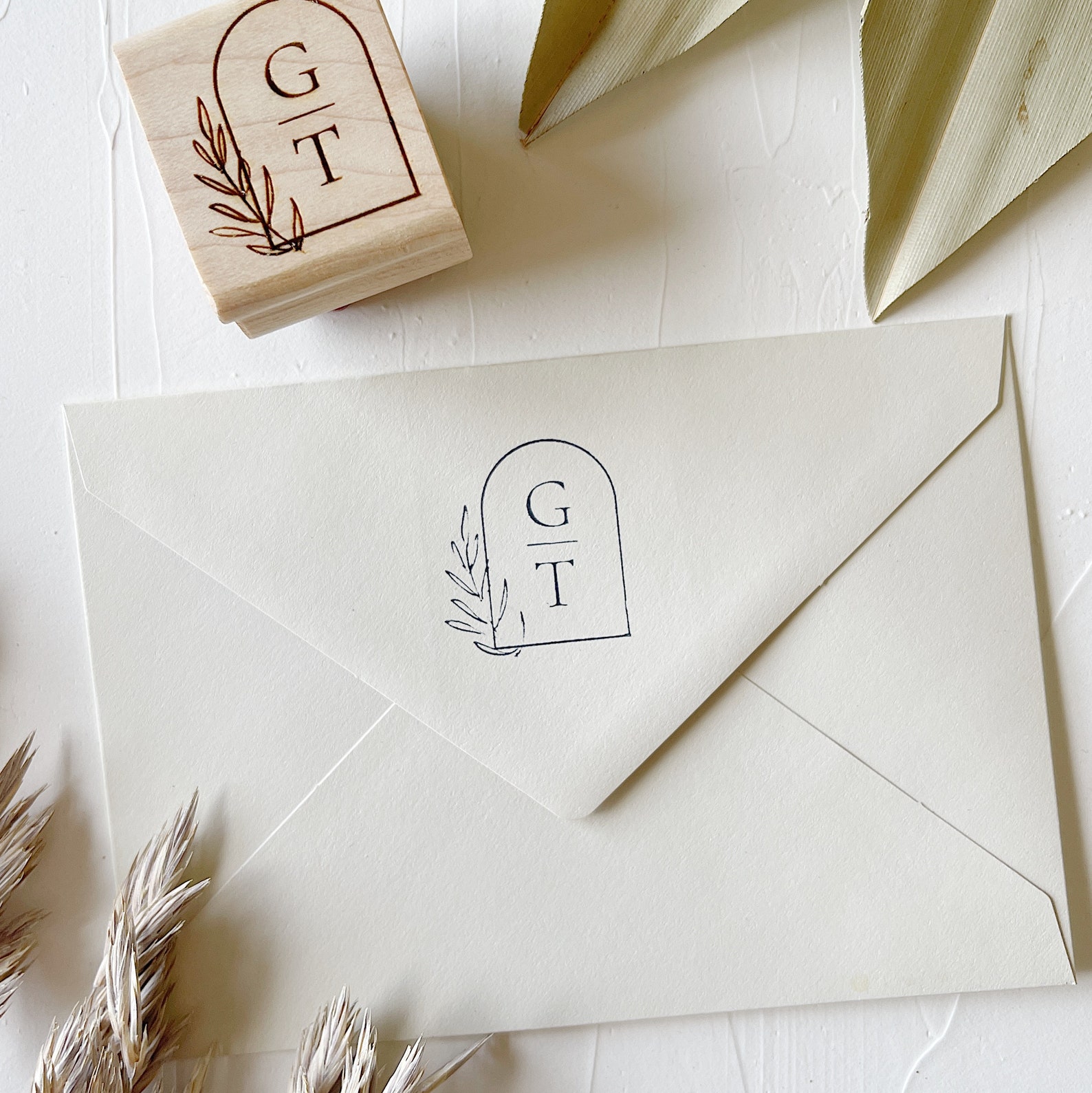 Boho Modern Wedding Stamp. Wedding Stationery Boho Stamp. | Etsy