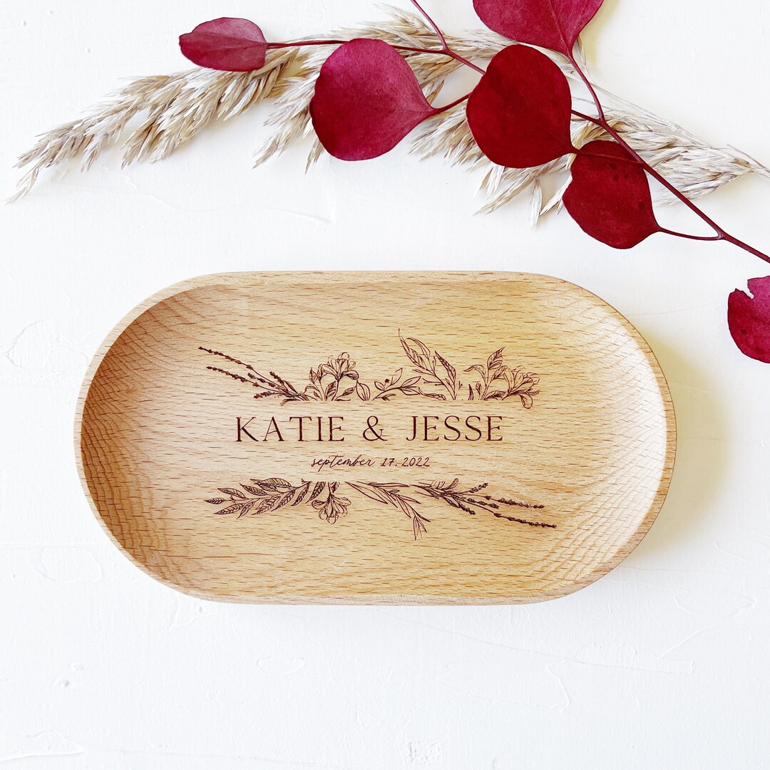 ENGRAVED Personalized Wooden Tray Gift. Small Catch All Tray. Valet ...