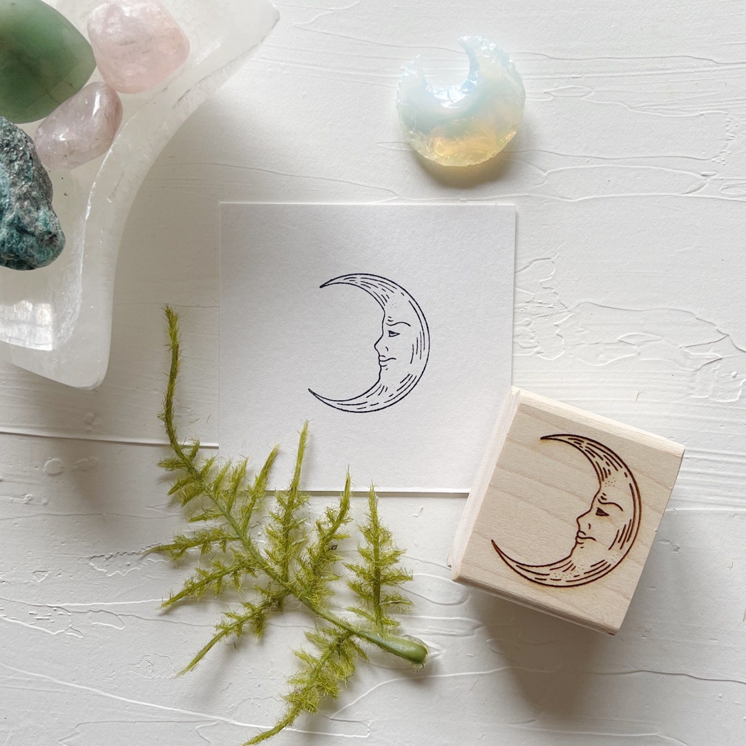Crescent Moon Stamp. Celestial Stamp. Planner Stamp. Journaling Stamp ...