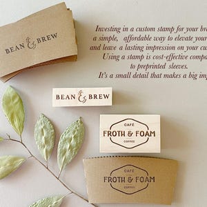 Custom Coffee Sleeve Stamp: Your Logo Branding Tool - Etsy
