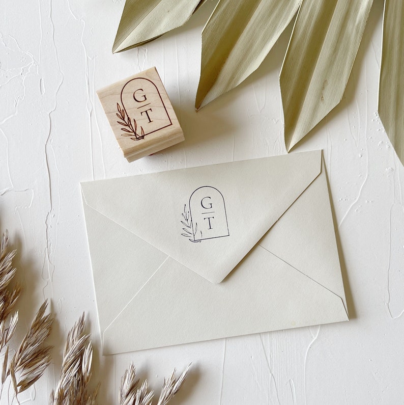 Boho Modern Wedding Stamp. Wedding Stationery Boho Stamp. | Etsy