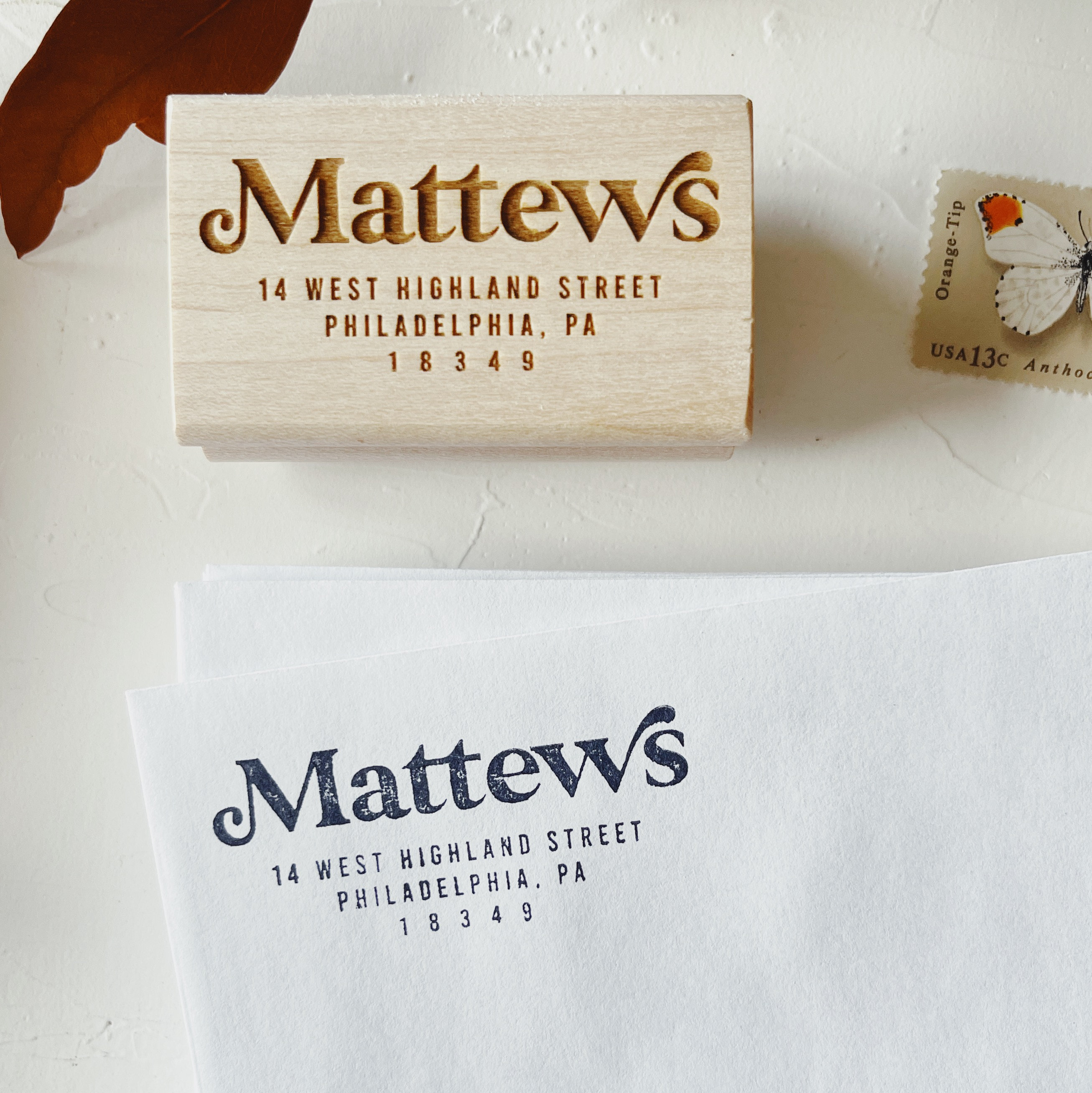 Modern Personalized Return Address Stamp. Modern Address Stamp. Self ...