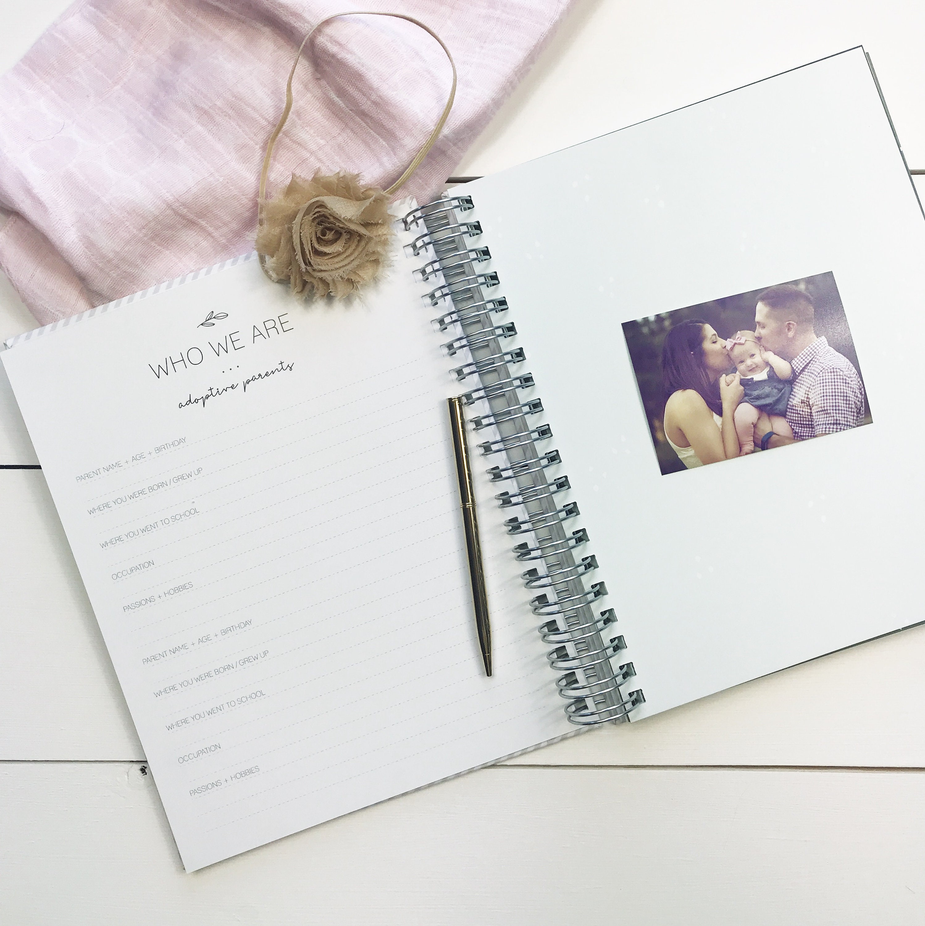 Custom Modern Baby Book. Adoption Baby Book. the First Year - Etsy