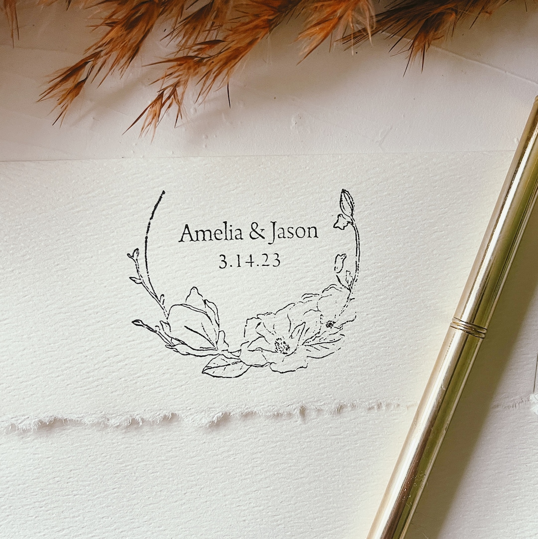 Wedding Logo Stamp. Custom Wedding Gift Stamp for Favors or Invitations ...