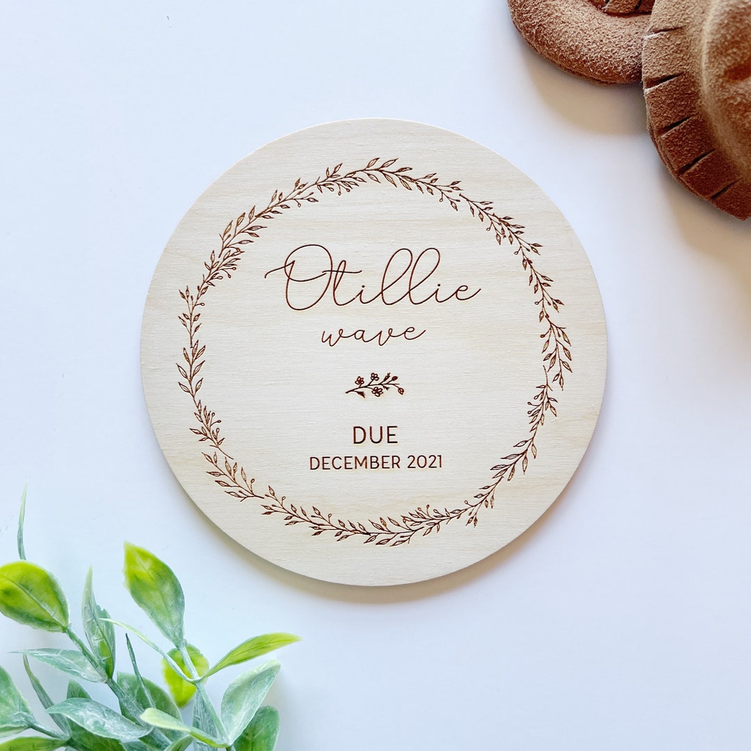 Custom Wooden Baby Name Reveal Sign. - Etsy