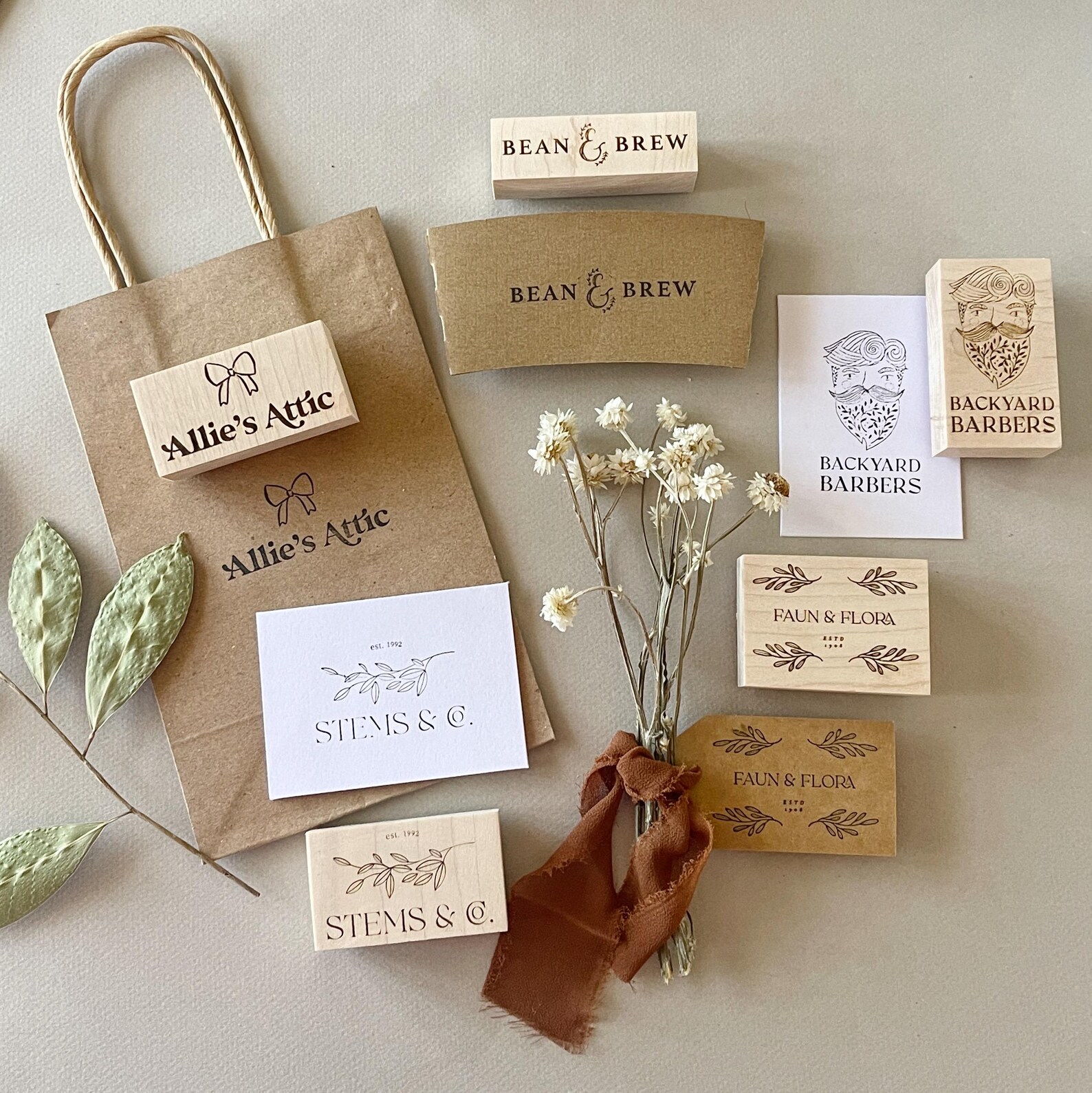 Custom Logo Stamp. Stamp for Branding. Custom Business Stamp. Coffee ...