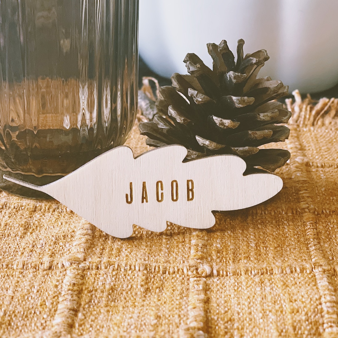 Thanksgiving Table Setting Name Tags. Leaf Table Setting Tags. Fall ...