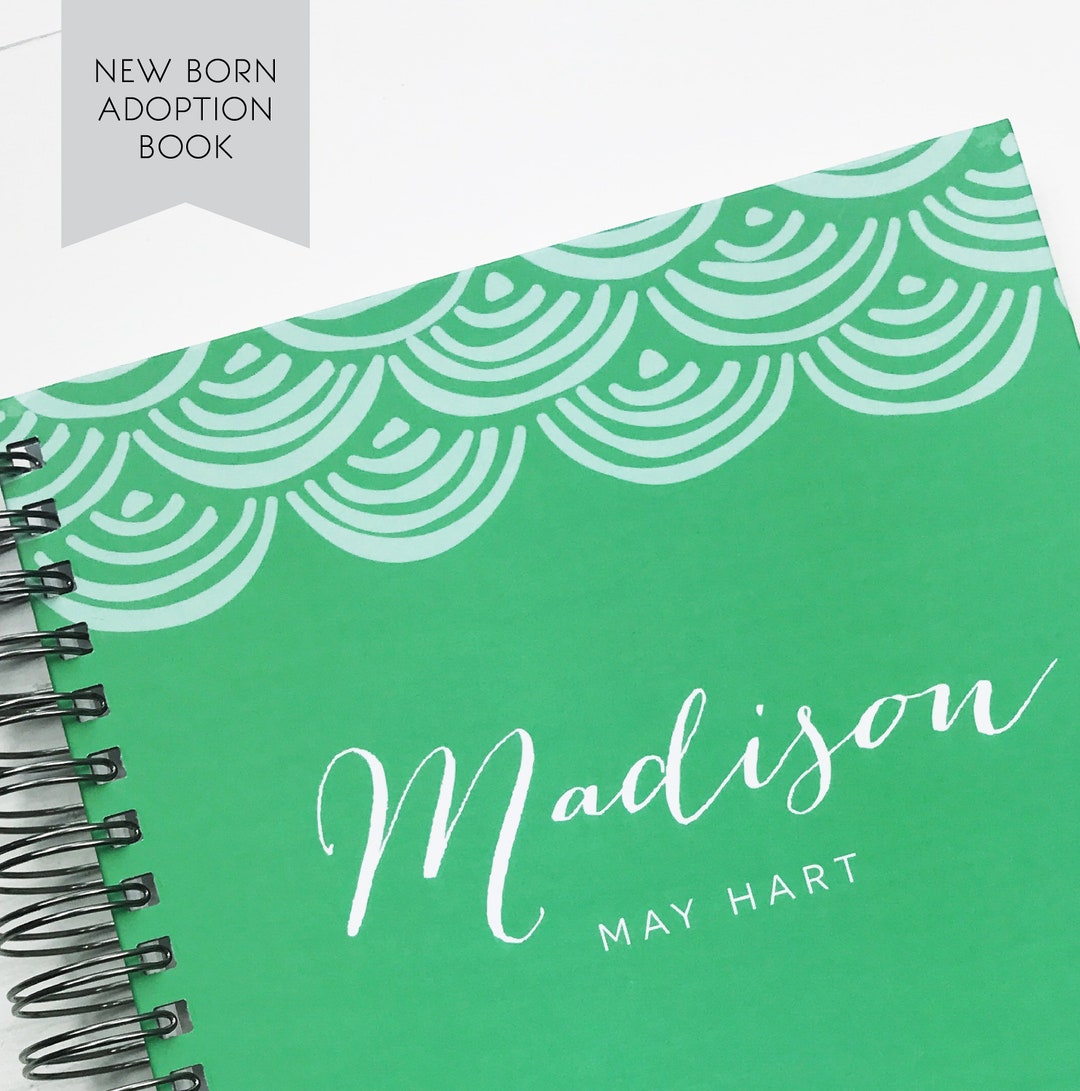 PERSONALIZED Adoption Baby Book. Custom Modern Baby Book. Adoption Baby ...