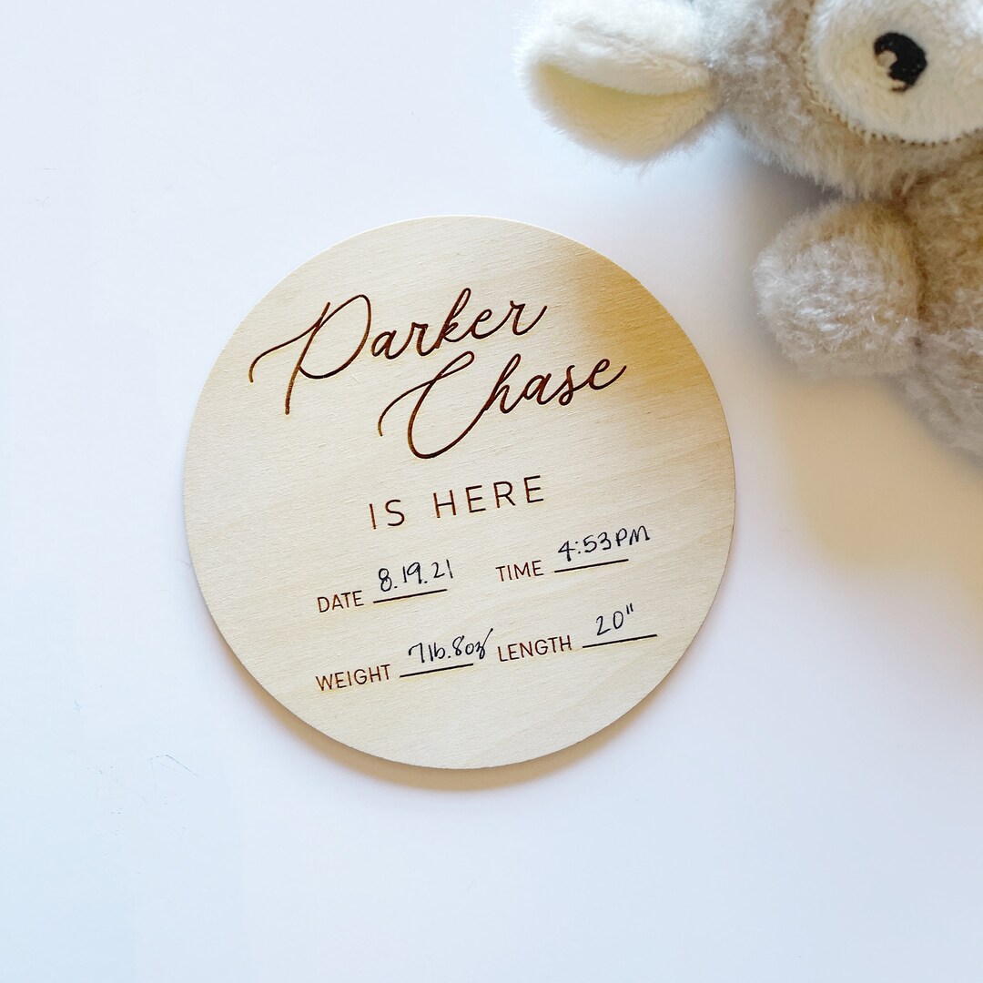 Hospital Baby Name Sign - Custom Engraved Wooden Sign. - Etsy