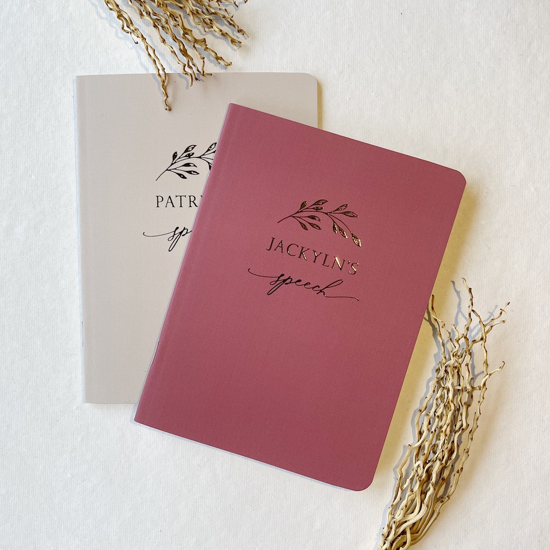 FOILED Best Man Speech Maid of Honor Speech Booklets. Set of 2. Wedding ...