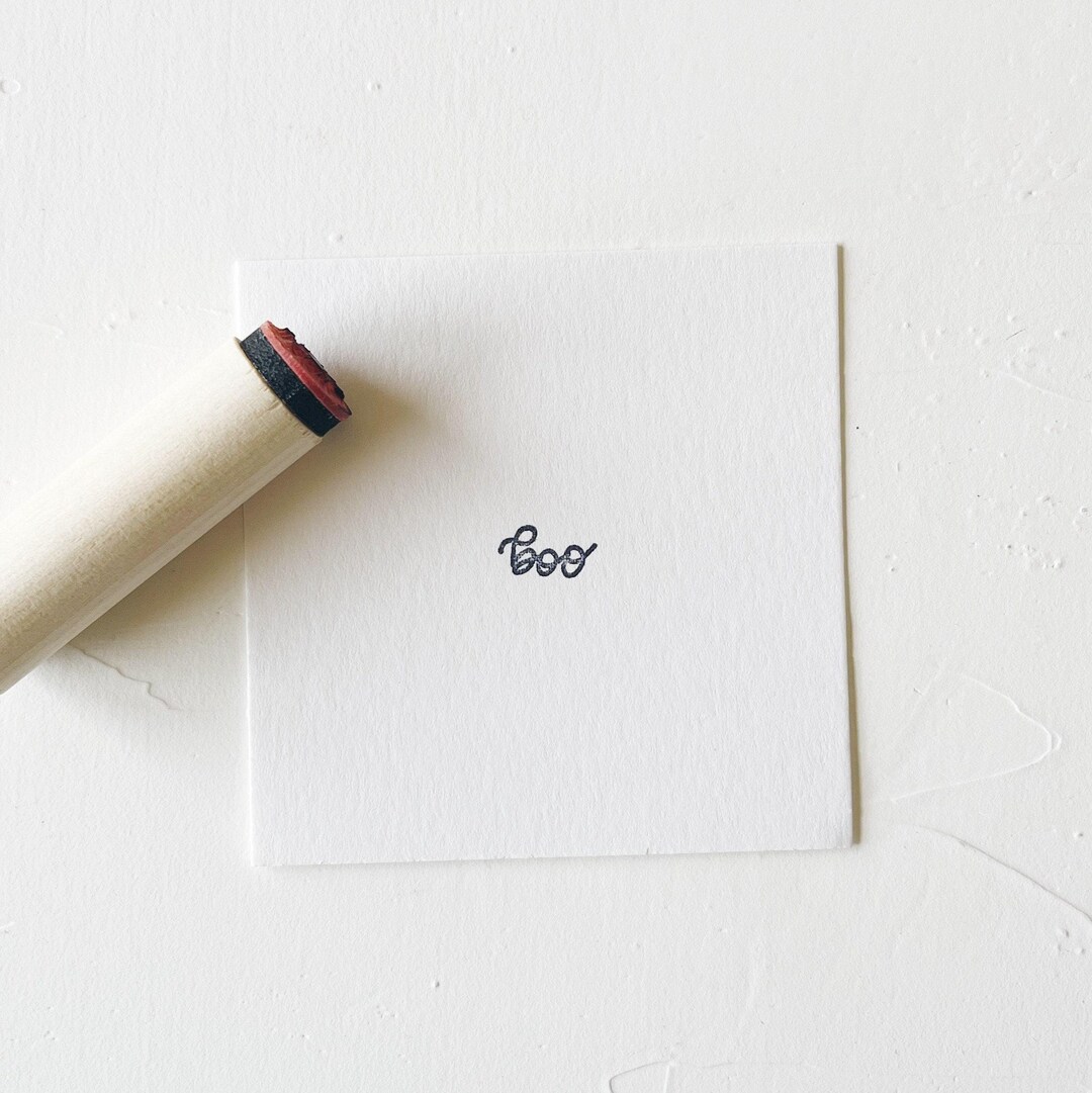 Mini BOO Stamp. Rubber Planner Stamp. Bullet Journaling Stamp ...