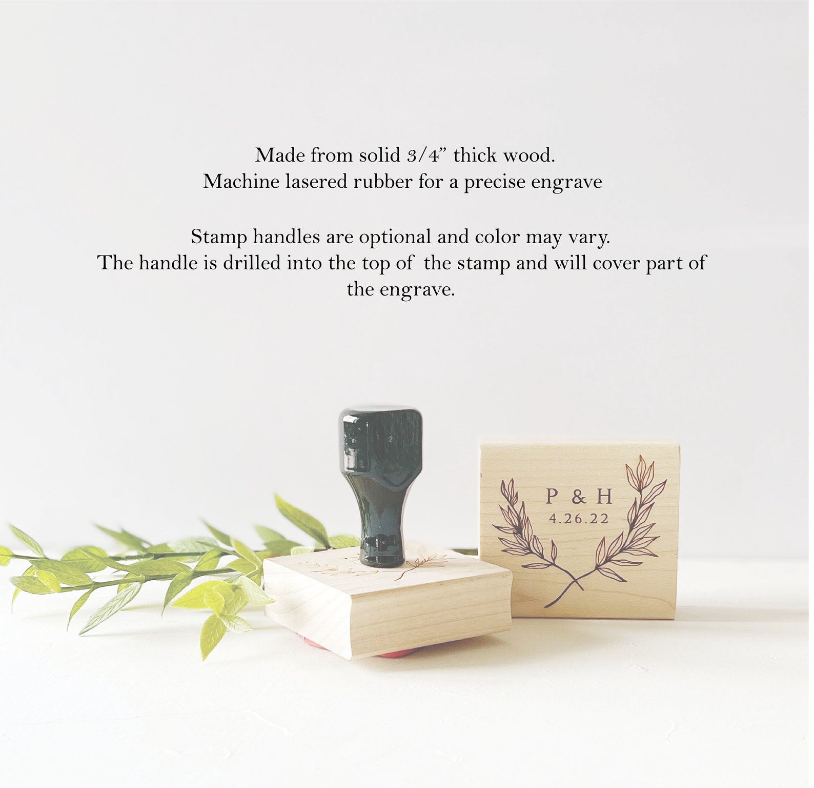 Boho Modern Wedding Stamp. Wedding Stationery Boho Stamp. | Etsy