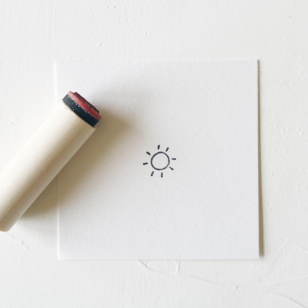 Mini SUN Stamp. Rubber Planner Stamp. Bujo Bullet Journaling Stamp ...