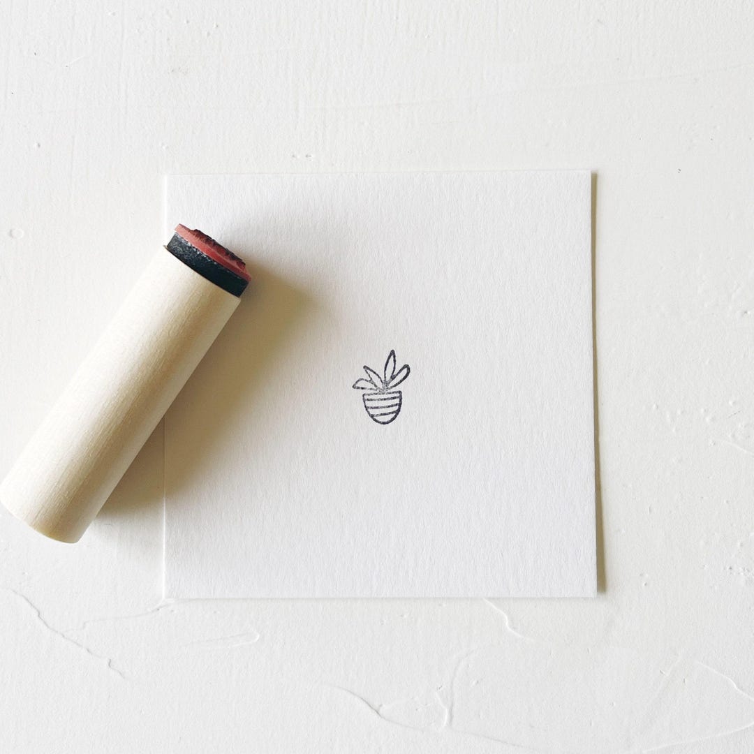 Mini PLANT Stamp. Rubber Planner Stamp. Bujo Bullet Journaling Stamp ...