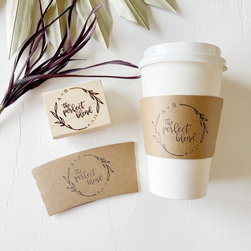 Custom Coffee Sleeves Wedding - Etsy
