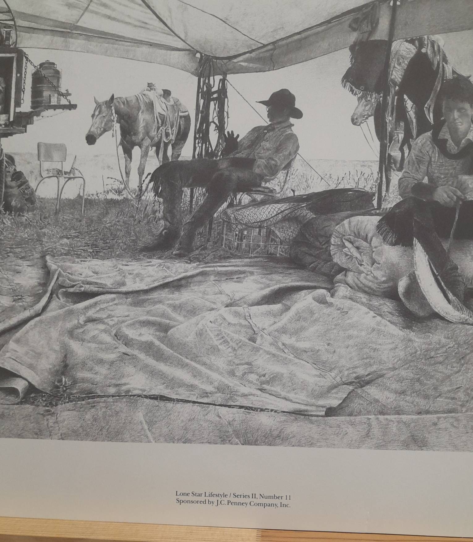 Vista Caliente, Vintage Signed Print by Woodrow M Blagg, Waggoner Ranch ...