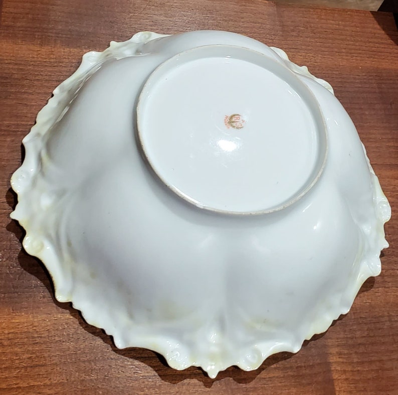 RS Prussia Large Bowl Pink Roses and Gold Gilt - Small Repair - Etsy