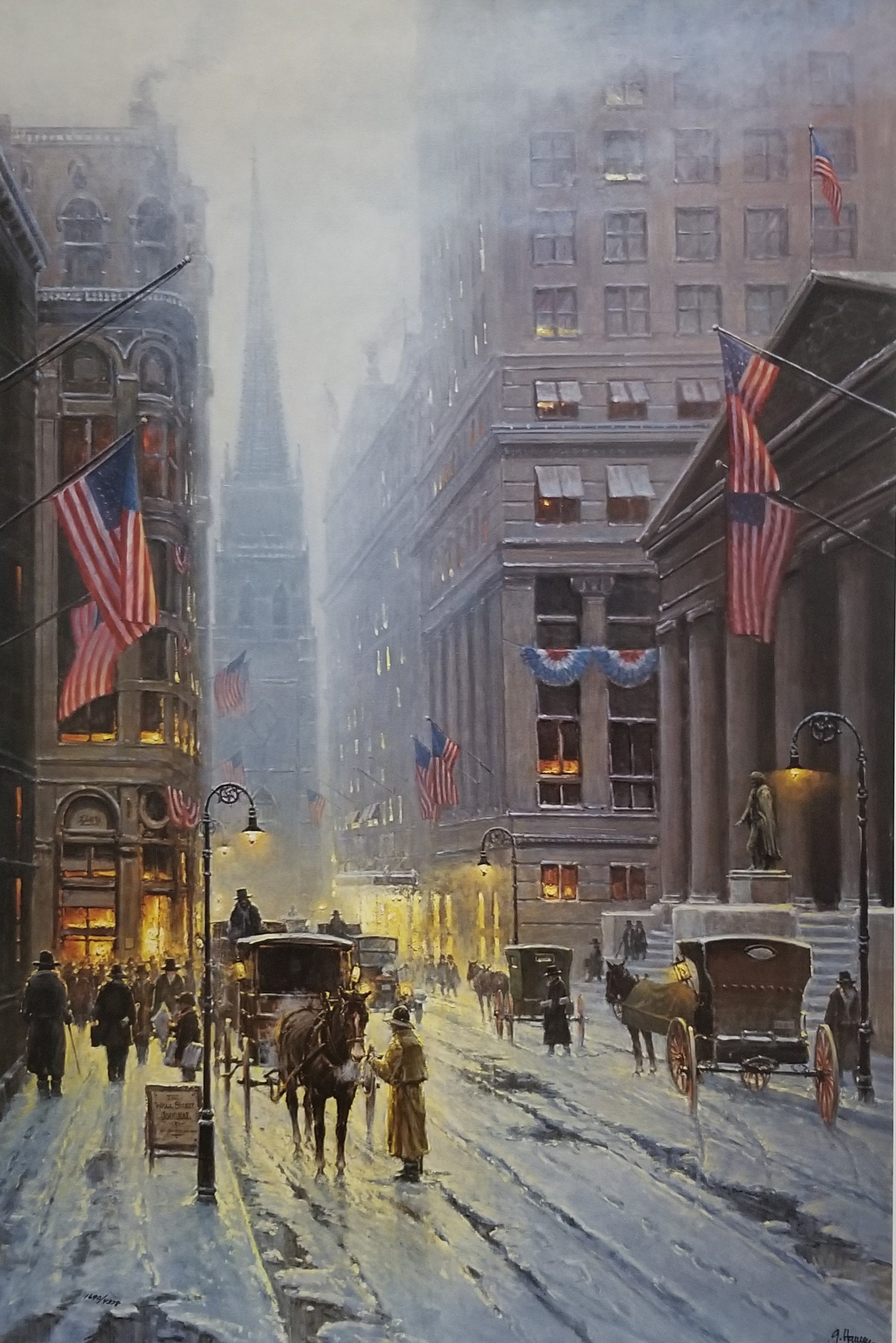 Wall Street - New York, Signed and Numbered Print by G. Harvey Vintage ...