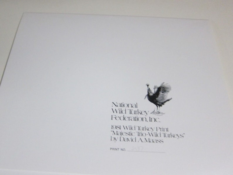 Majestic Trio - Wild Turkeys by David Maass - 1981 Wild Turkey Stamp ...