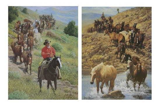 The Cowboy's Dream - Set of 2 Limited Edition Prints by Wayne Baize ...