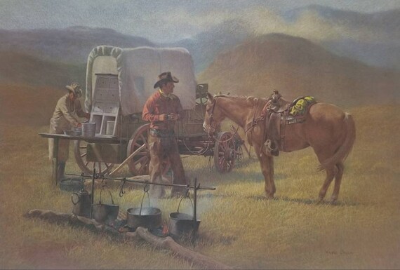 Cowboy Camp Limited Edition Print by Wayne Baize 16 1/4 X - Etsy