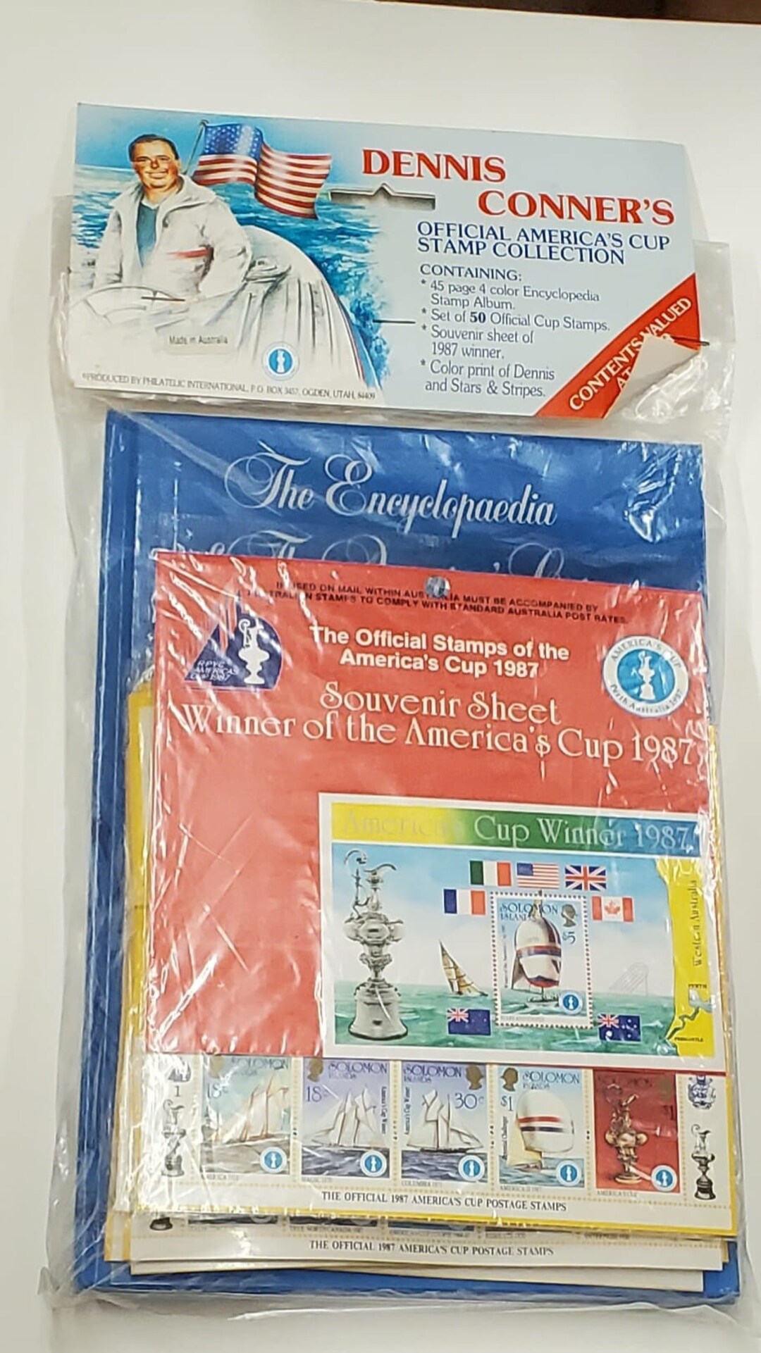 Dennis Conner's Official America's Cup Stamp Collection - Vintage - NEW ...