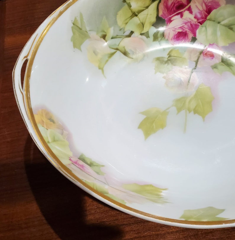 Rosenthal Donatello Bavaria Handpainted Bowl With Roses and Gold Gilt ...