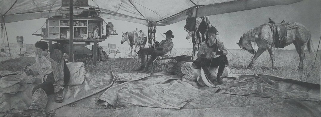 Vista Caliente, Vintage Signed Print by Woodrow M Blagg, Waggoner Ranch ...