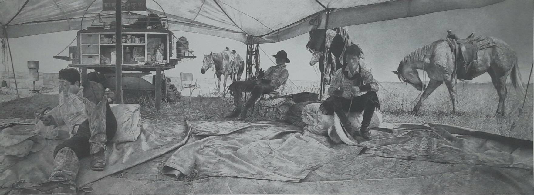 Vista Caliente, Vintage Signed Print by Woodrow M Blagg, Waggoner Ranch ...