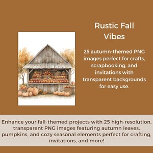 Rustic Fall Clipart Bundle | 25 Cozy Autumn Farmhouse Illustrations ...