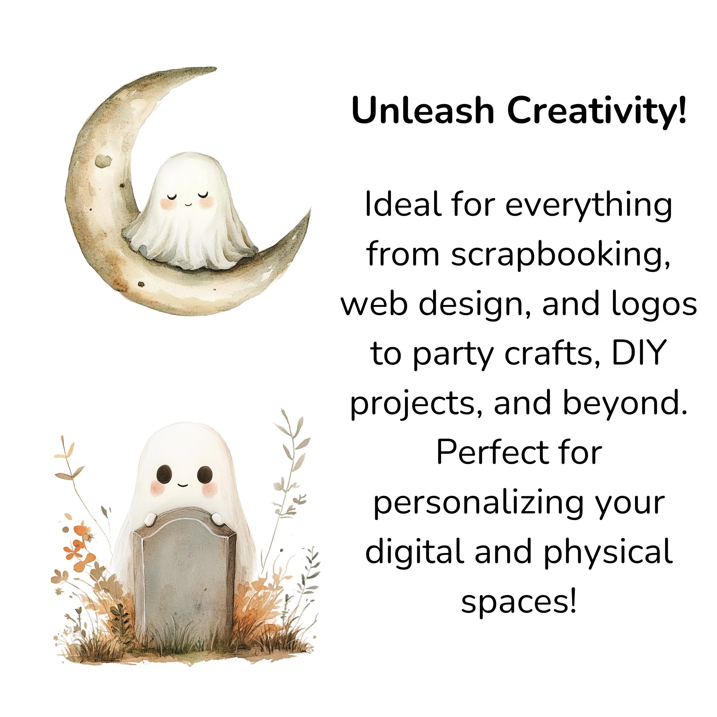 Whimsical Halloween Clipart Set | 25 Cute Spooky Characters | Digital ...