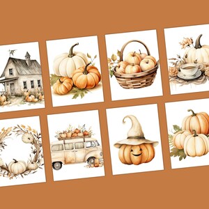 Cozy Halloween,botanical Clipart,wildflower Clipart,pumpkin Clipart ...