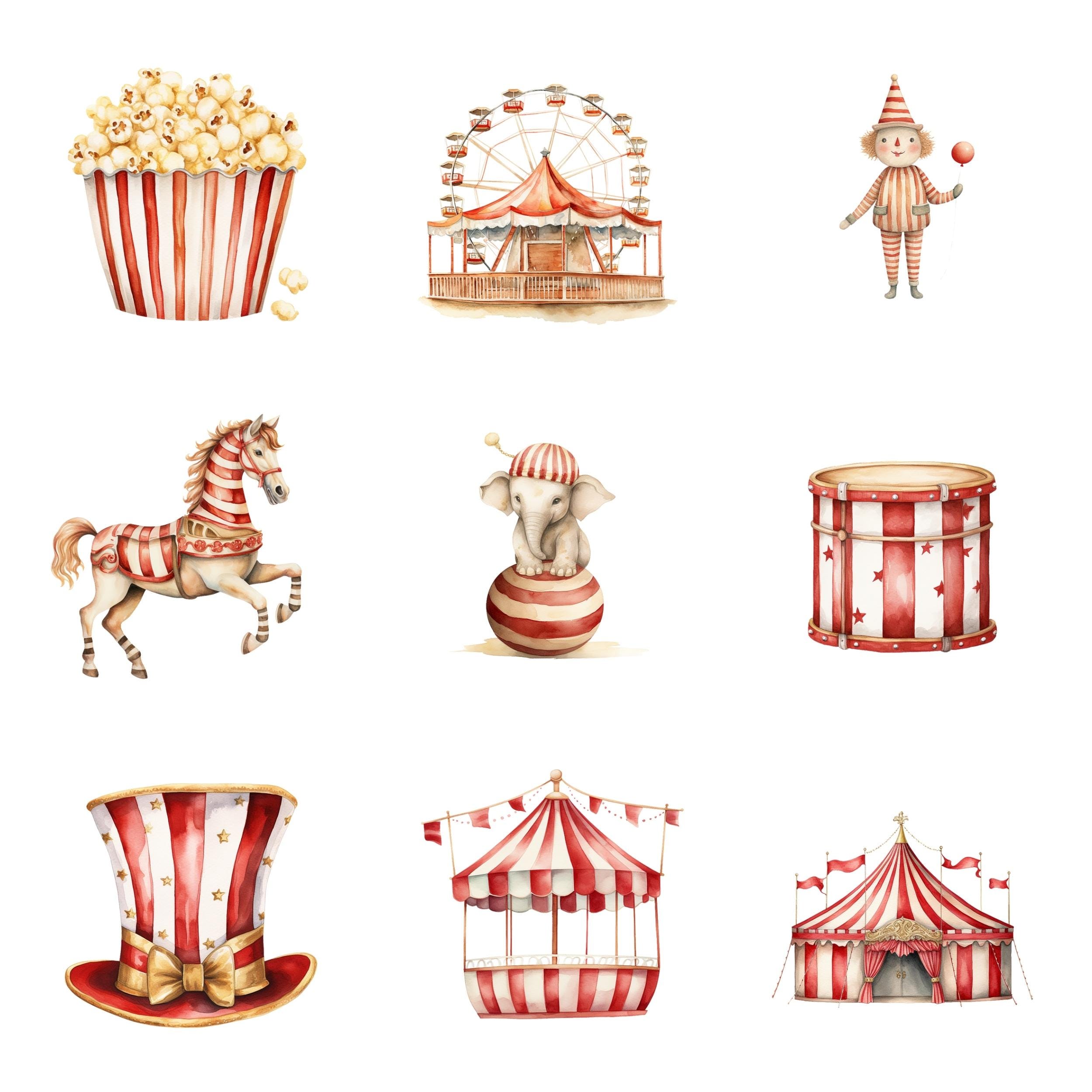 Carnival Clipart | Circus Clipart | DIY Craft Images | Party Invitation ...