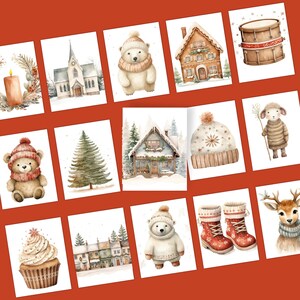 Cozy Christmas PNG Clipart Set | 25 Festive Holiday Elements ...