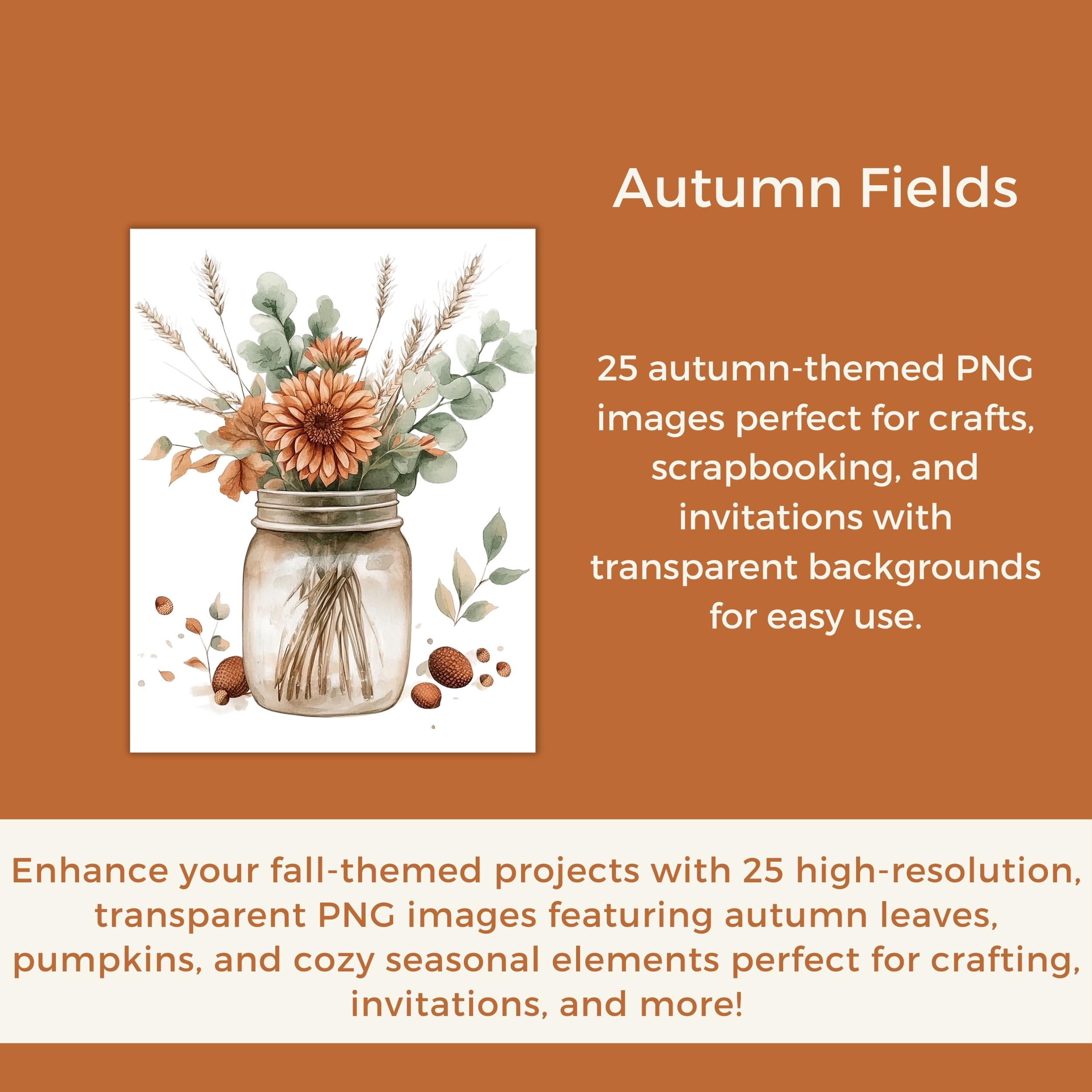 Autumn PNG Clipart Bundle | Fall Pumpkins and Cozy Elements | Digital ...