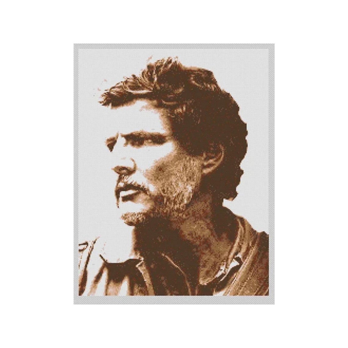 Joel Miller Pedro Pascal Portrait Cross Stitch Chart - the Last of Us ...