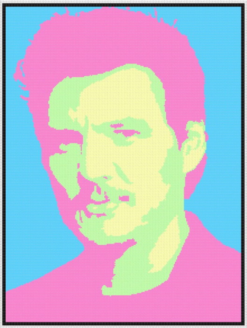 Pedro Pascal Pop Art Cross Stitch Patterns - Etsy