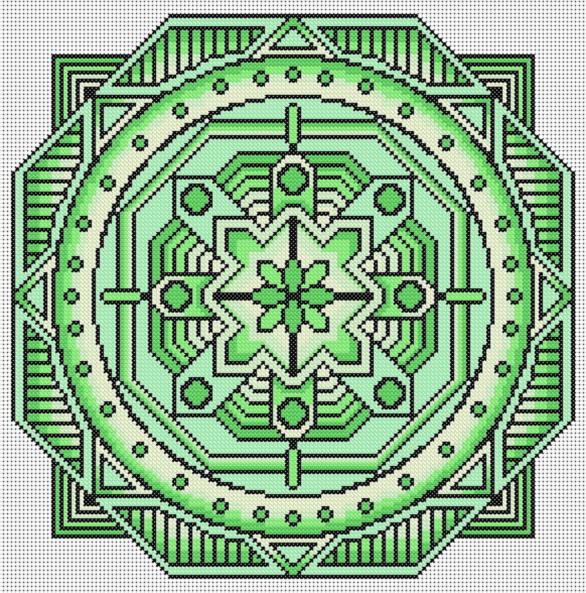 Mandala-style Cross Stitch Pattern - Etsy