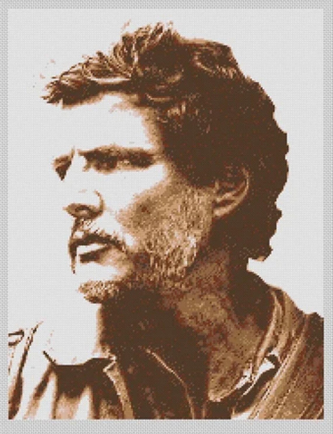 Joel Miller Pedro Pascal Portrait Cross Stitch Chart - the Last of Us ...